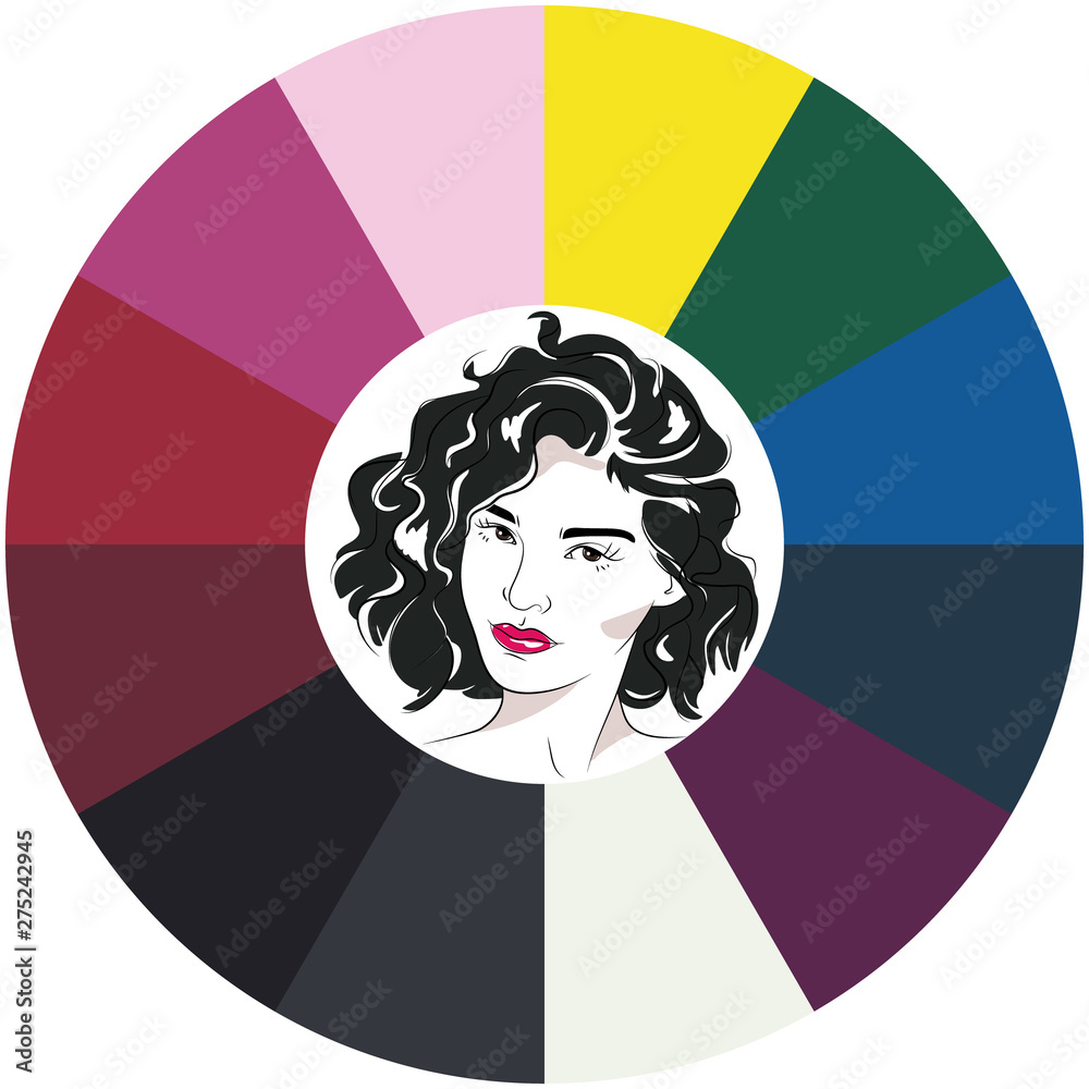 Stock vector color guide. Seasonal color analysis palette for winter ...