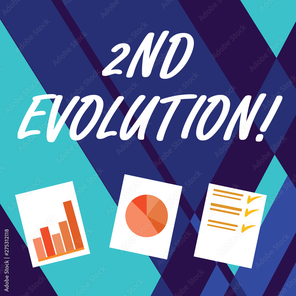 Handwriting text writing 2Nd Evolution. Conceptual photo change in the ...