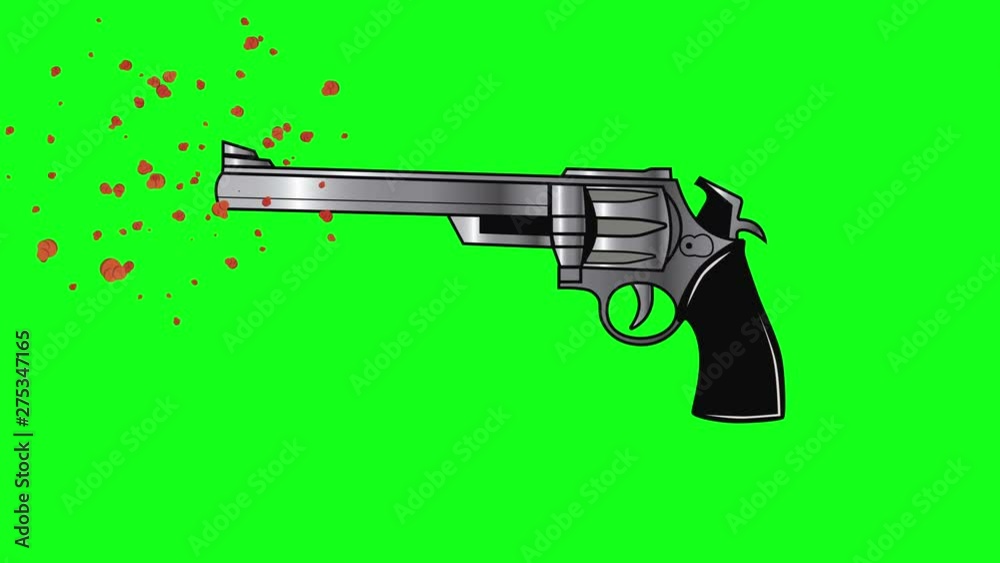 Green screen gun revolver firearm, green screen handgun, green screen ...