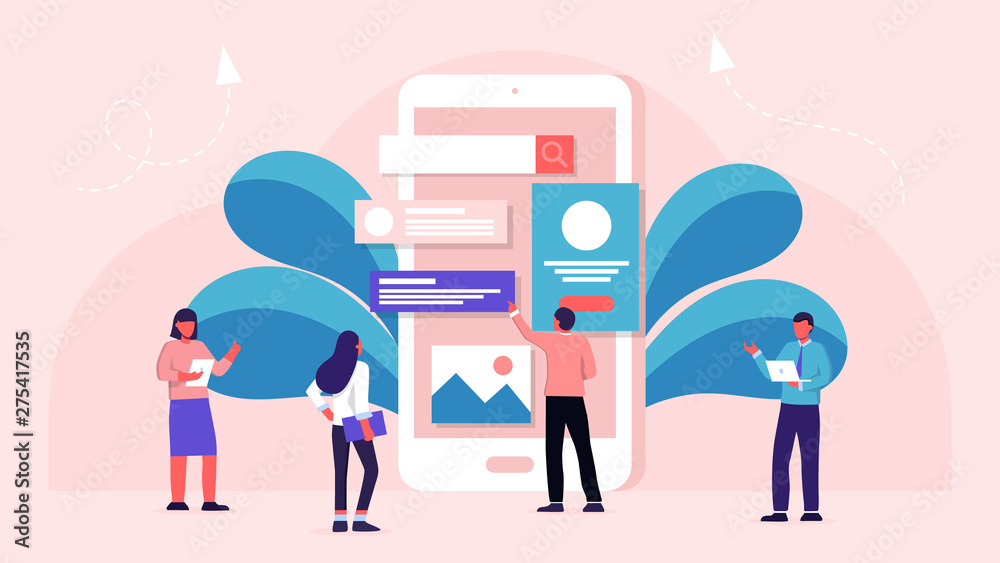 Modern flat design concept of mobile app design. user interface ...