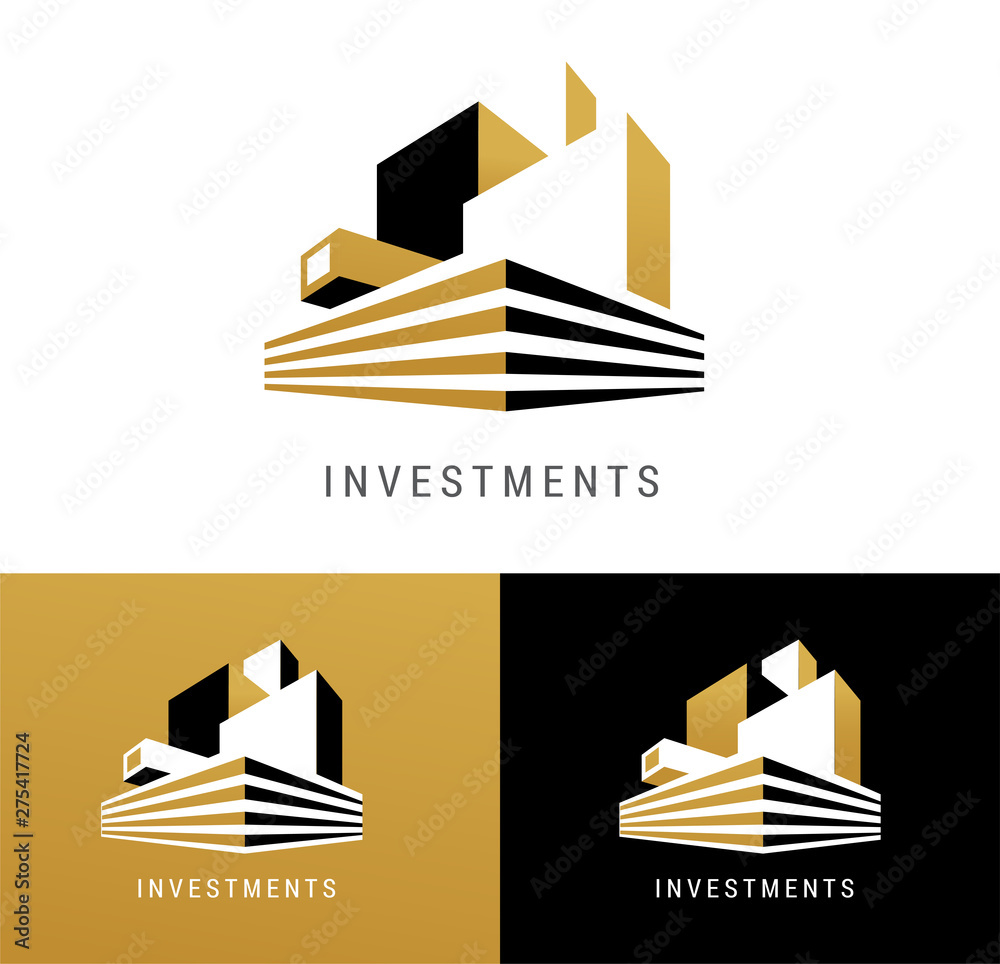 Real estate logo, building development, icon and element Stock Vector ...