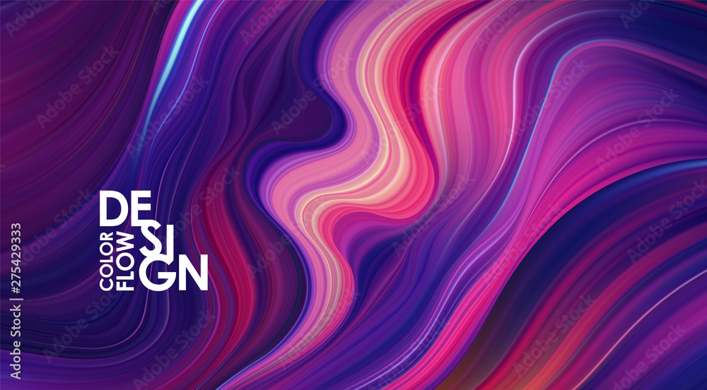 Colorful flow background. Wave color Liquid paint shape. Modern Trendy ...