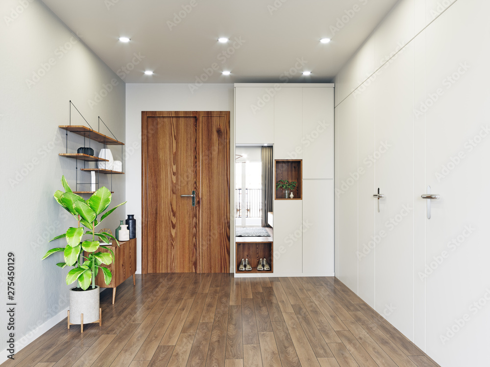 modern entrance interior design. Stock Illustration | Adobe Stock