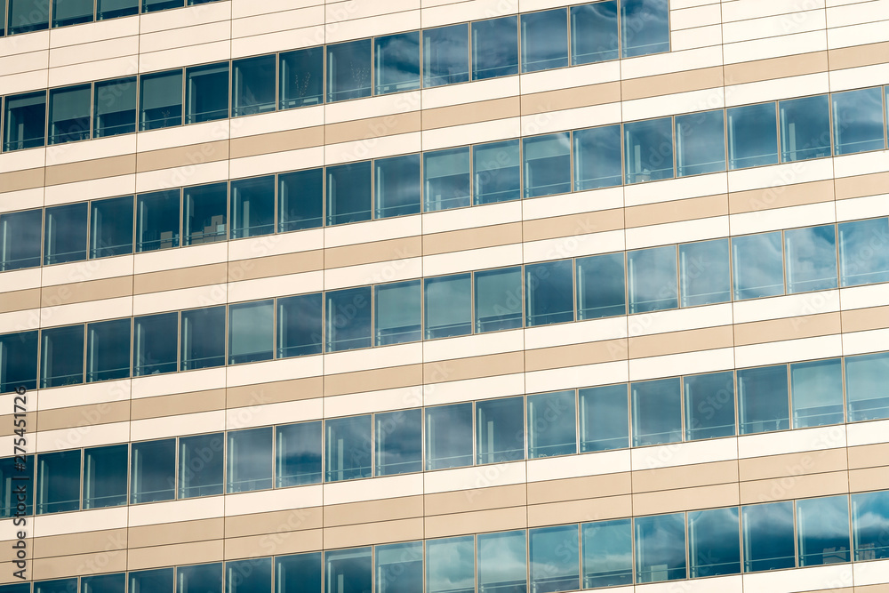 Ribbon windows, a series of windows set side by side to form a ...