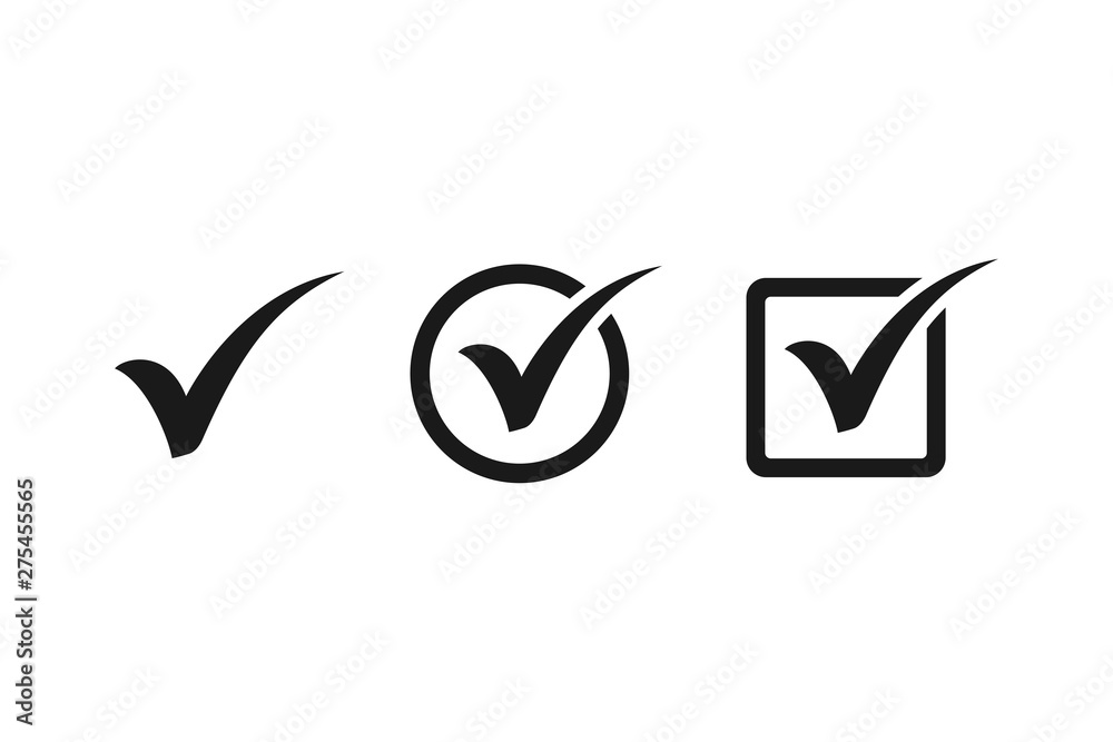 Check mark icon symbols vector. symbol for web site Computer and mobile ...