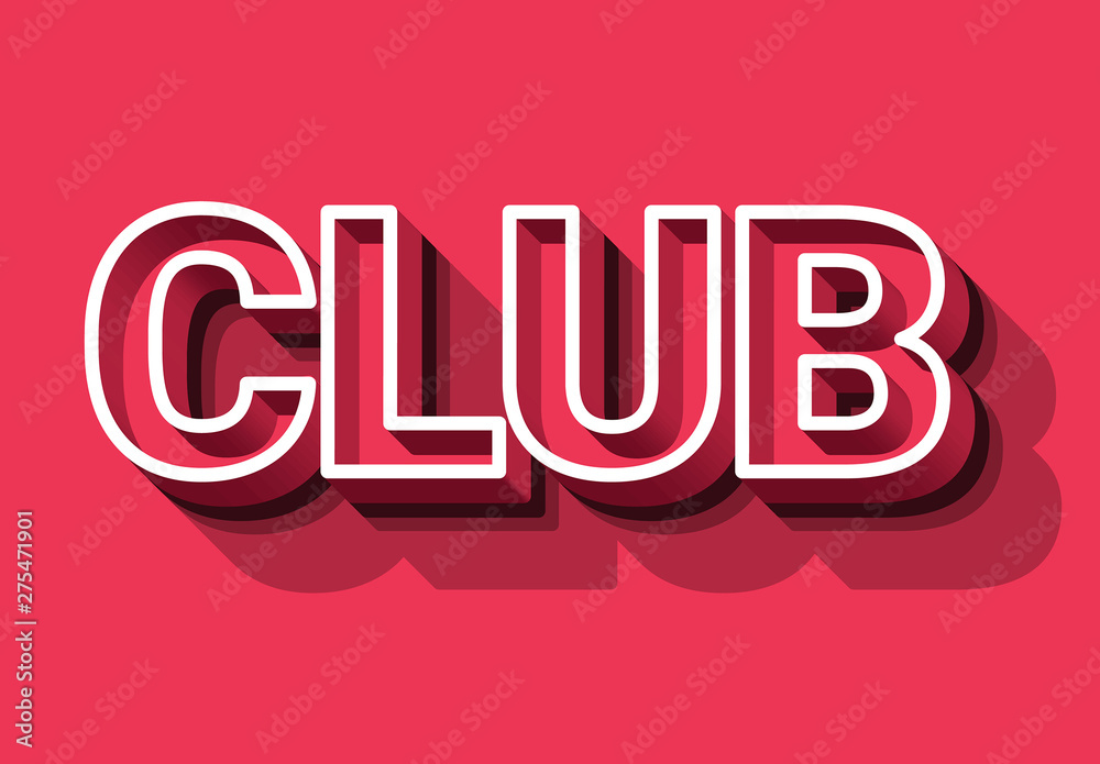 3D Outline Text Effect Stock Template | Adobe Stock