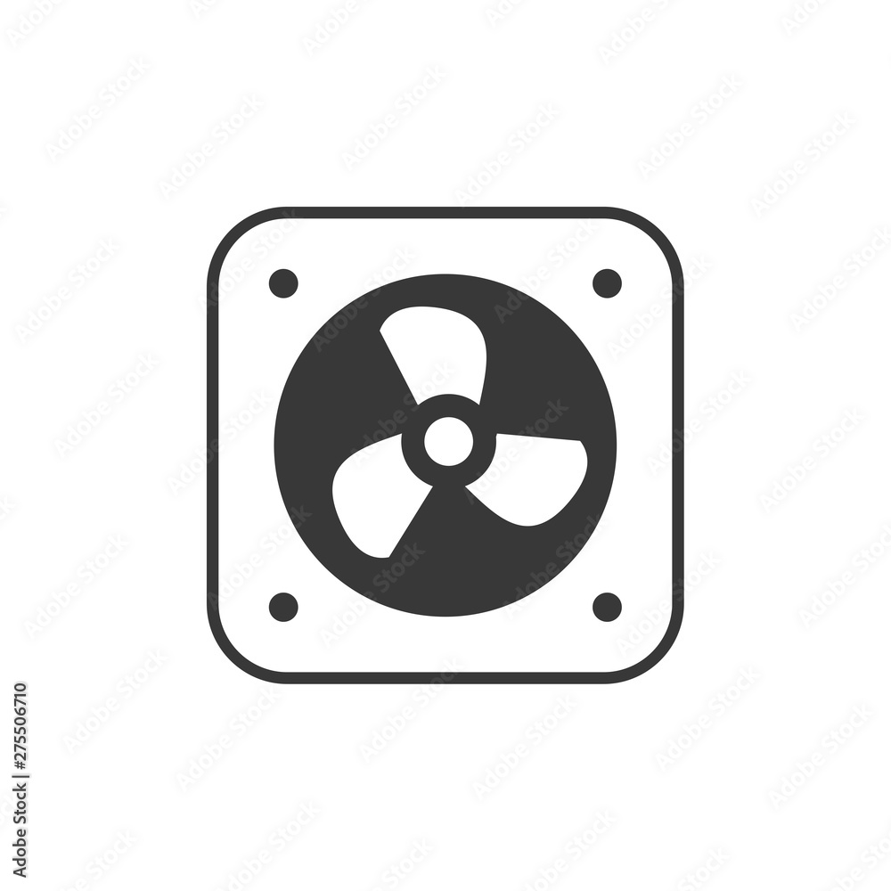Exhaust fan icon template black color editable. Exhaust fan symbol ...