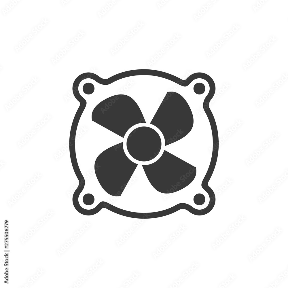 Exhaust fan icon template black color editable. Exhaust fan symbol ...
