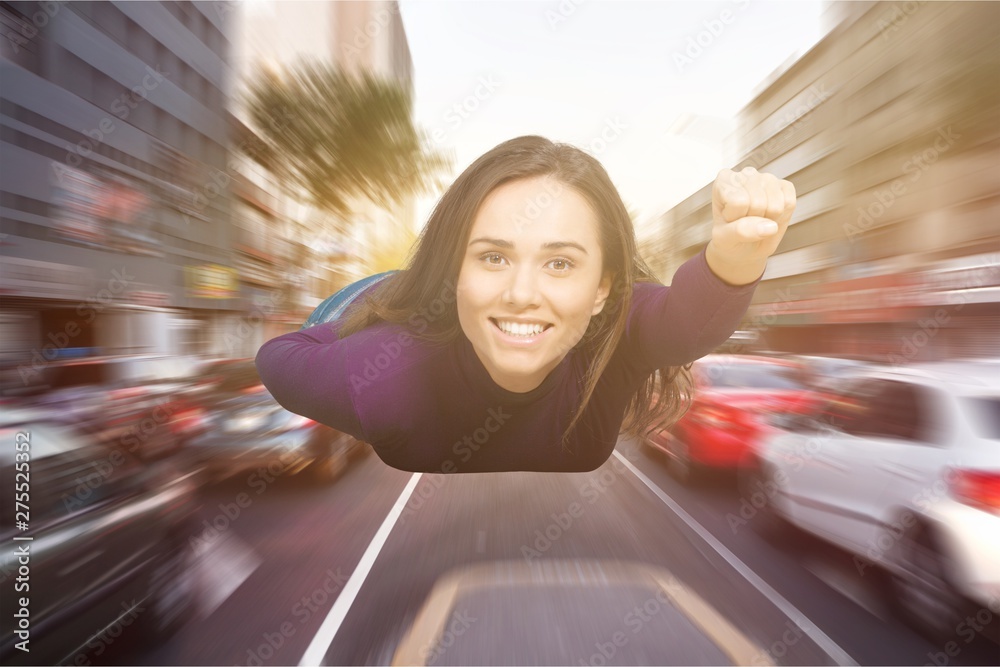 Man Flying Like Superman