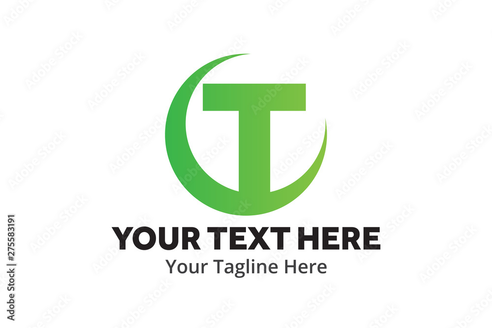 t logo creative design in flat style with color , initial t logo ...