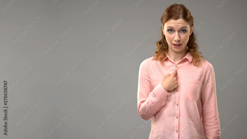 Lady asking can i help you in sign language, teacher showing words in ...