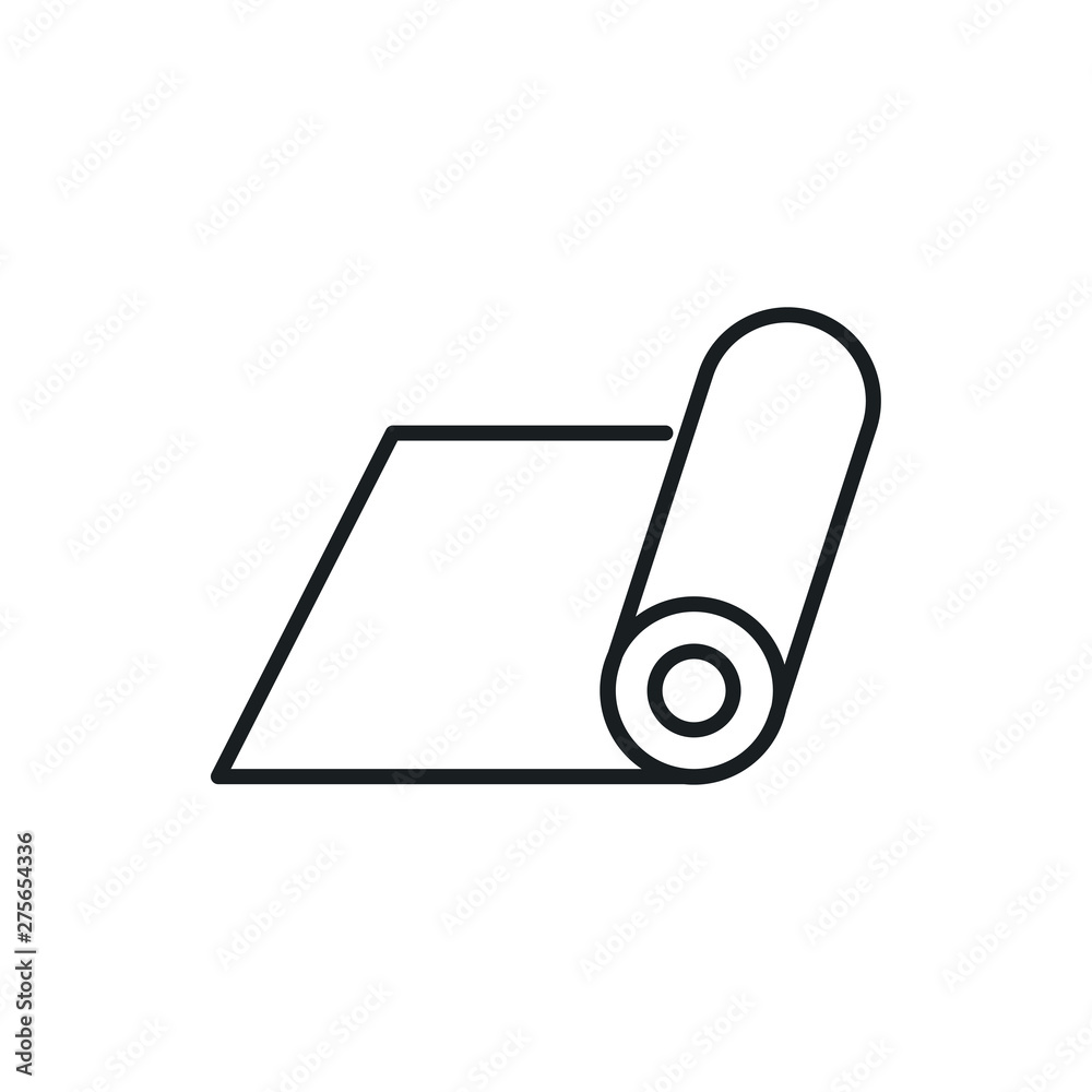 fitness mat vector icon Stock Vector | Adobe Stock