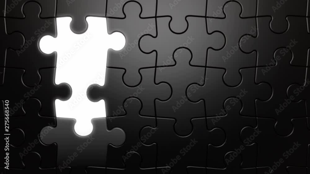 Jigsaw Puzzle Vertical Moving Background with Lighting Elements ...