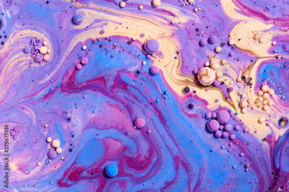 Colourful acrylic bubbles.Abstract ink design template mixed texture ...