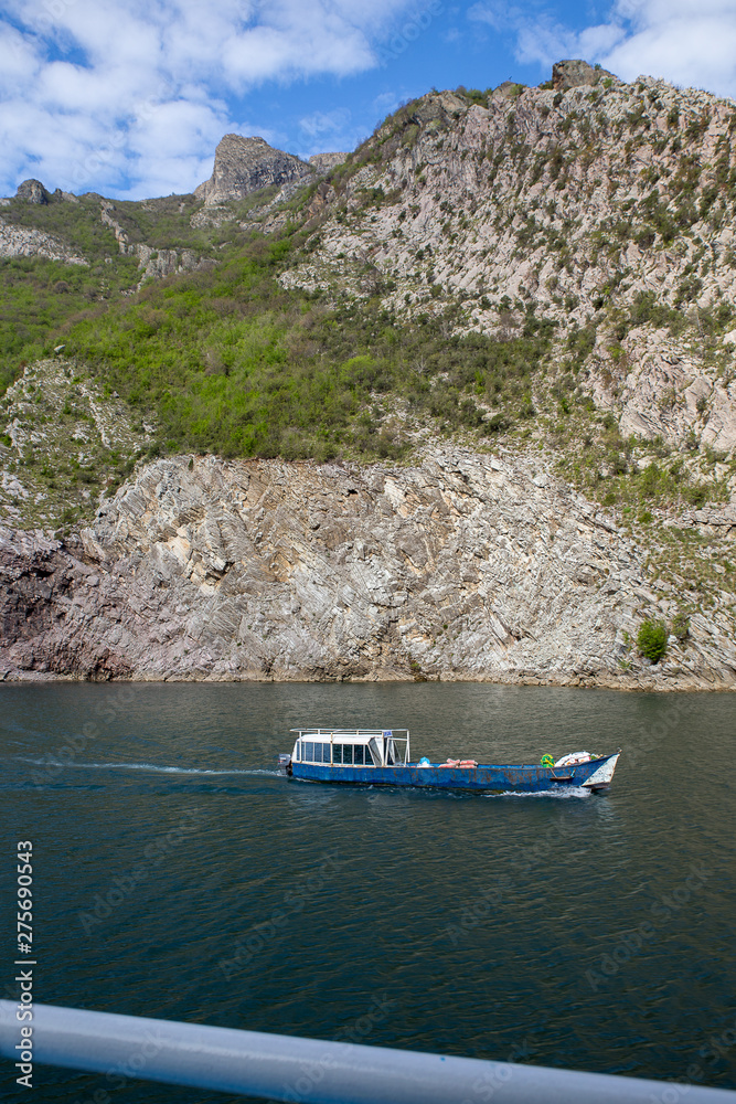 Der Stausee Koman See in Albanien Stock Photo | Adobe Stock