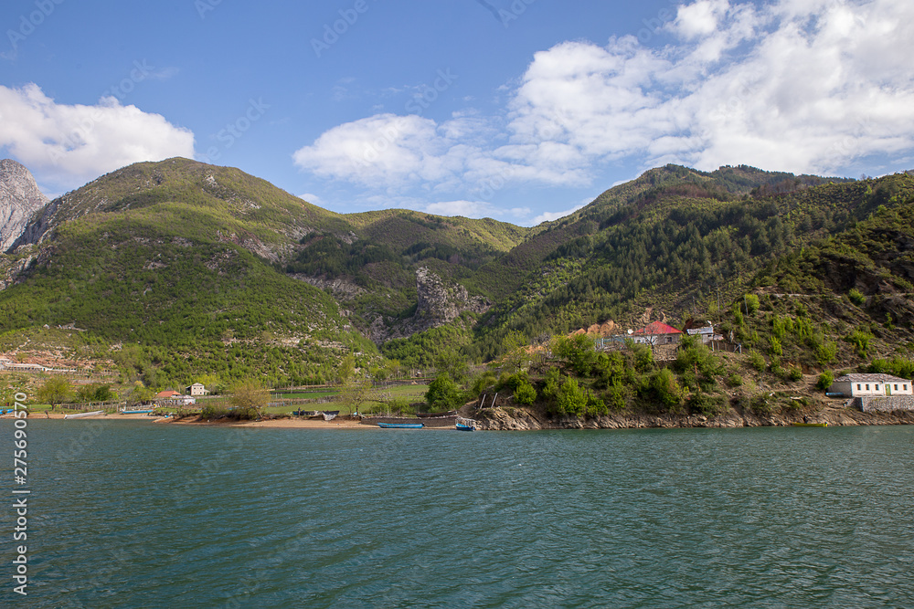 Der Stausee Koman See in Albanien Stock Photo | Adobe Stock