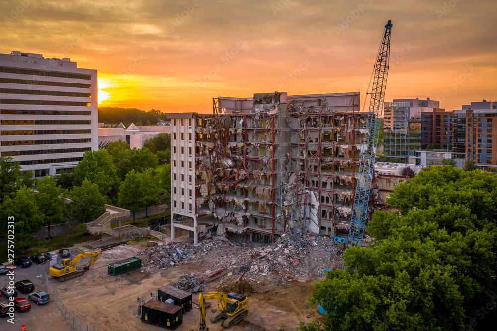 Wrecking Ball Building Demolition