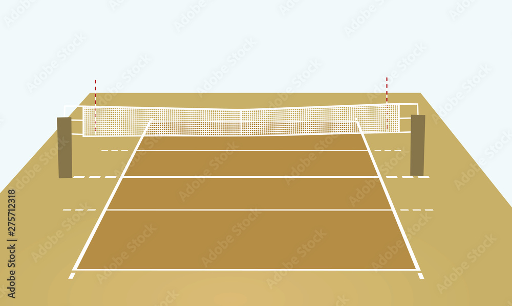 Volleyball court. vector illustration Stock Vector | Adobe Stock