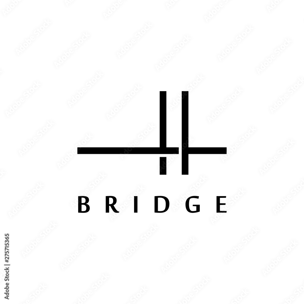 Simple bridge logo design Inspiration.Creative bridge symbol ...