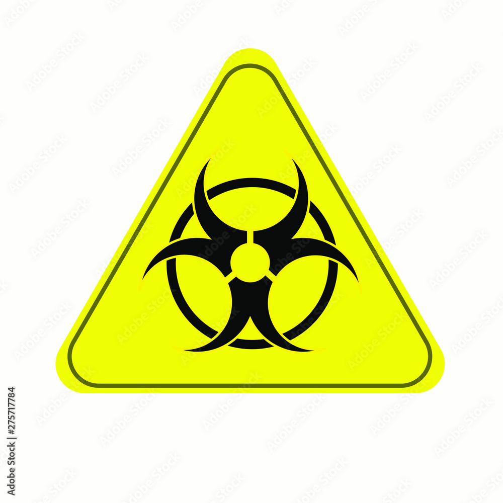 biohazard warning sign, radiation warning sign Stock Vector | Adobe Stock