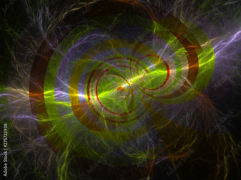 Photo And Art Print 3d Illustration Optical Effect Diffraction Of