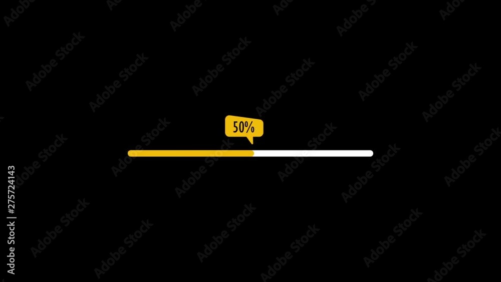 Loading Bar Percentage Animation Alpha Channel Loading Bar Progress