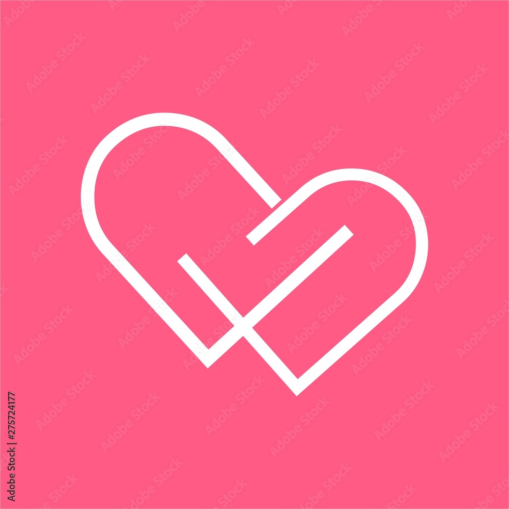 simple W, DWD, PWP, DW initials line art company logo with heart shape ...