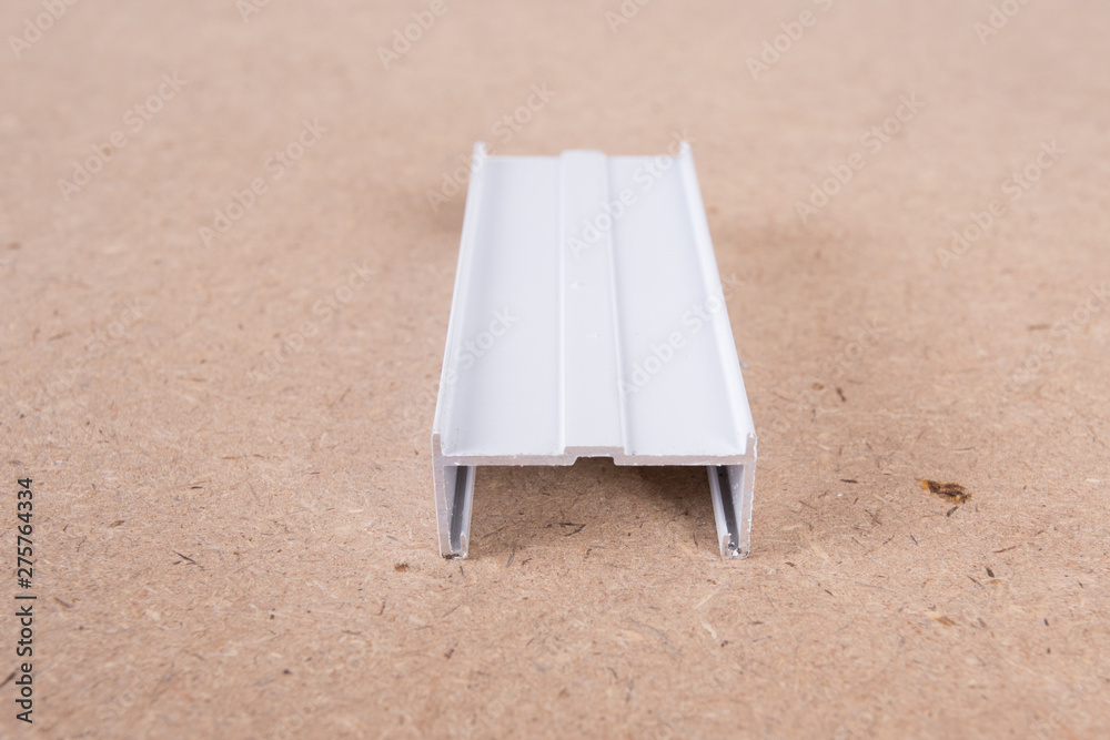 A cross section of pvc window. PVC window profile cut. Design of pvc ...