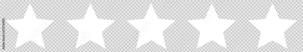 5 Stars White Light Isolated Transparent | Customer Rating | Websites ...