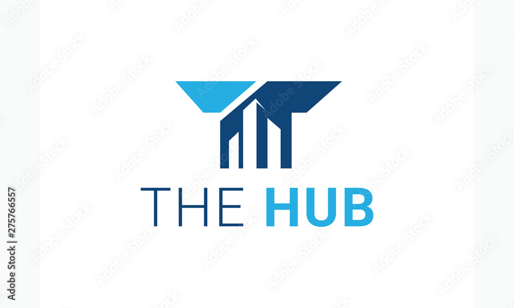 Letter t icon with building logo design template Stock Vector | Adobe Stock