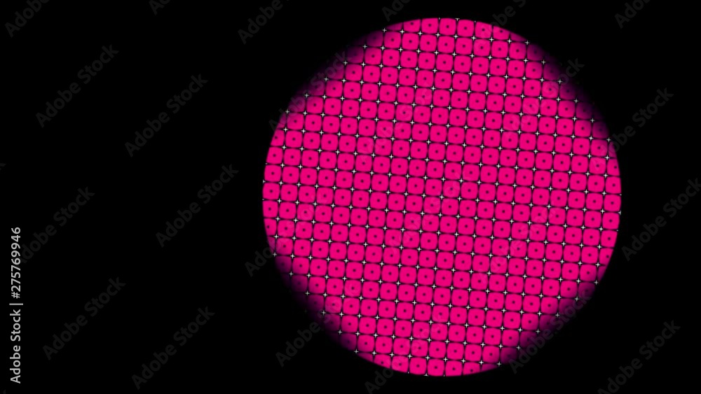 2D graphic pattern that rotates clockwise and then anticlockwise, moves ...