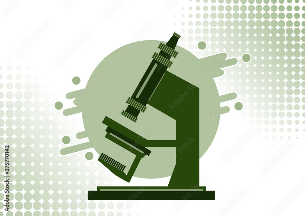 Abstract microscope background with the study of bacteria, molecules ...