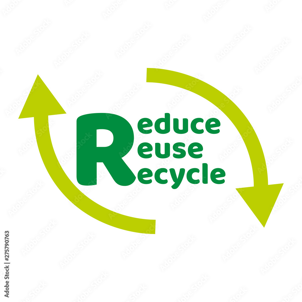 Zero waste lettering text sign or logo. Waste management concept ...