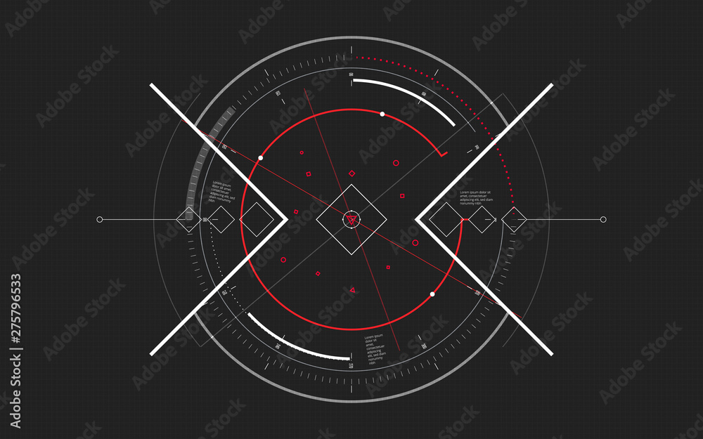 Obraz Sci-fi futuristic spaceship crosshair. HUD user interface. Techno ... Obraz Sci-fi futuristic spaceship crosshair. HUD user interface. Techno ...
