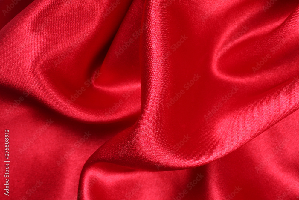 Crumpled fabric red texture Stock Photo | Adobe Stock