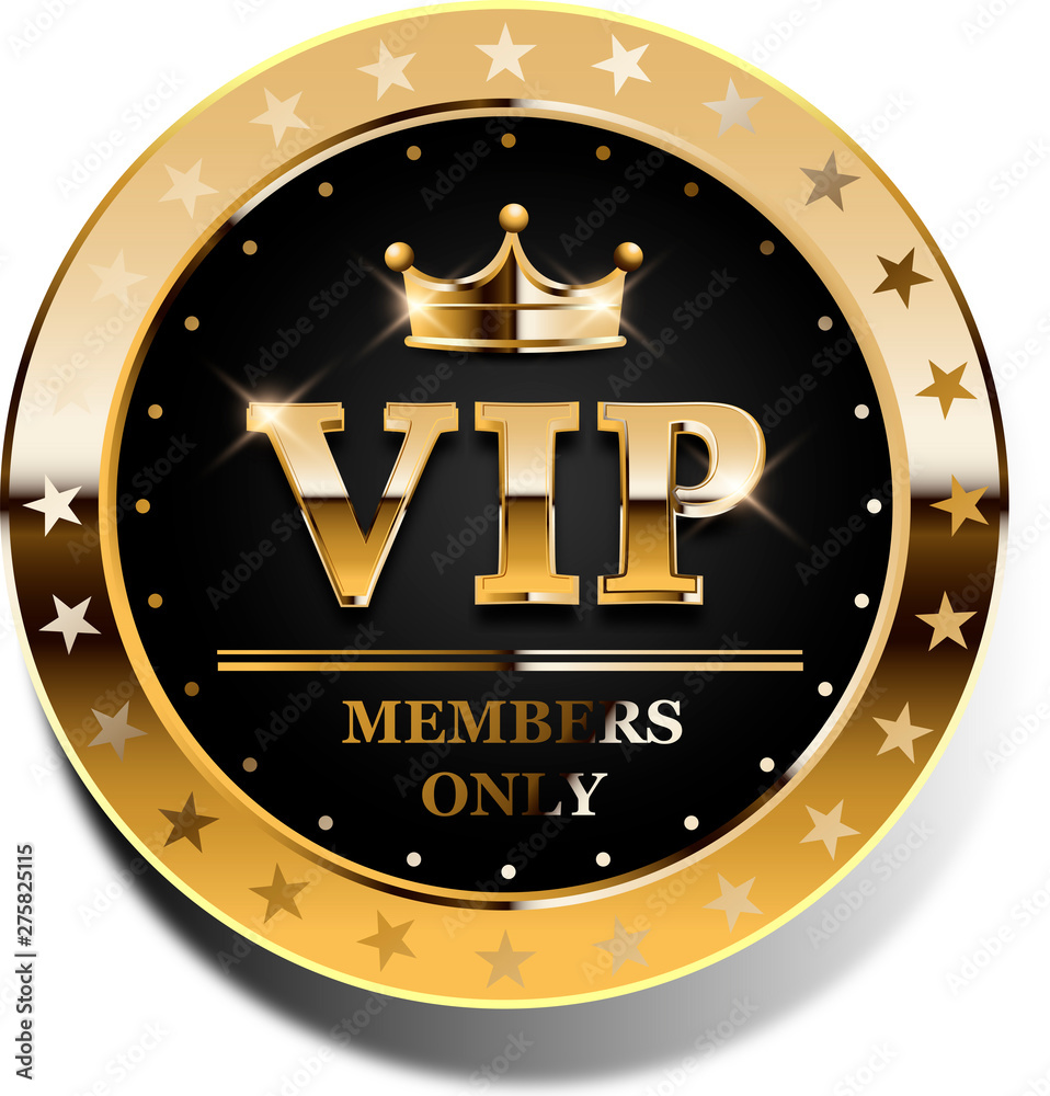 Premium VIP banner with gold elements and crown Stock Vector | Adobe Stock