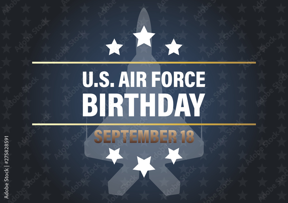 US Air Force Birthday. September 18. Poster, Template, Card, Banner ...