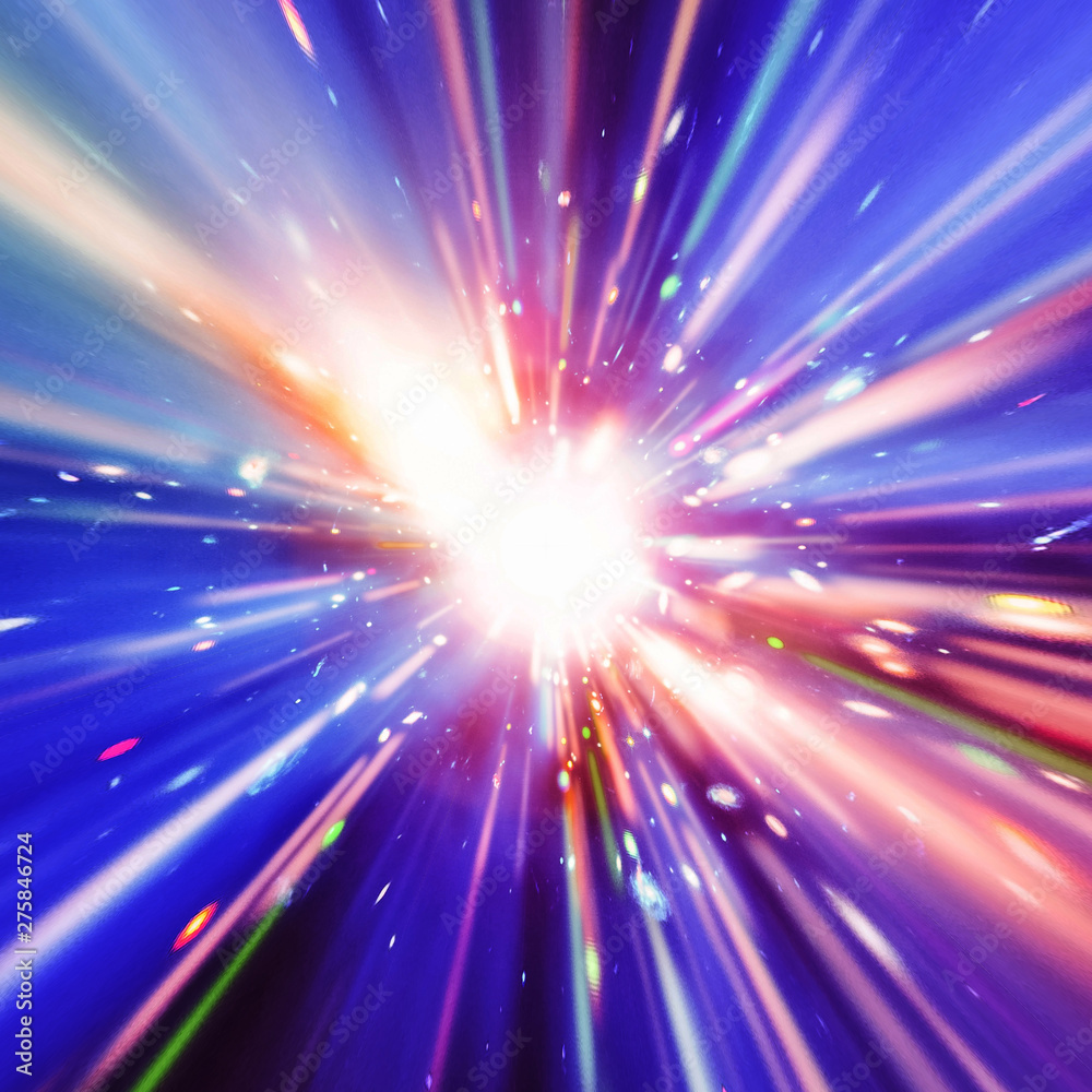 Vivid colorful background with starburst. Abstract radial lines fading ...