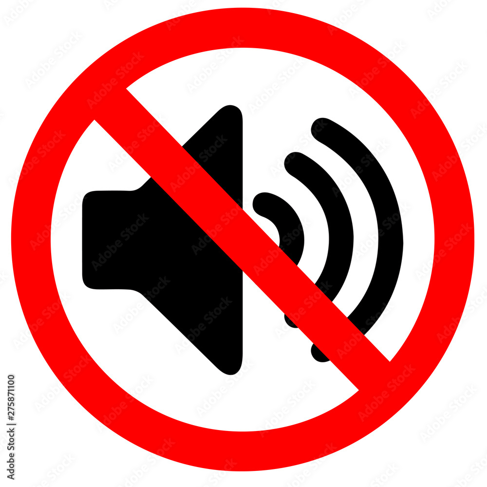 No sound vector sign Stock Vector | Adobe Stock