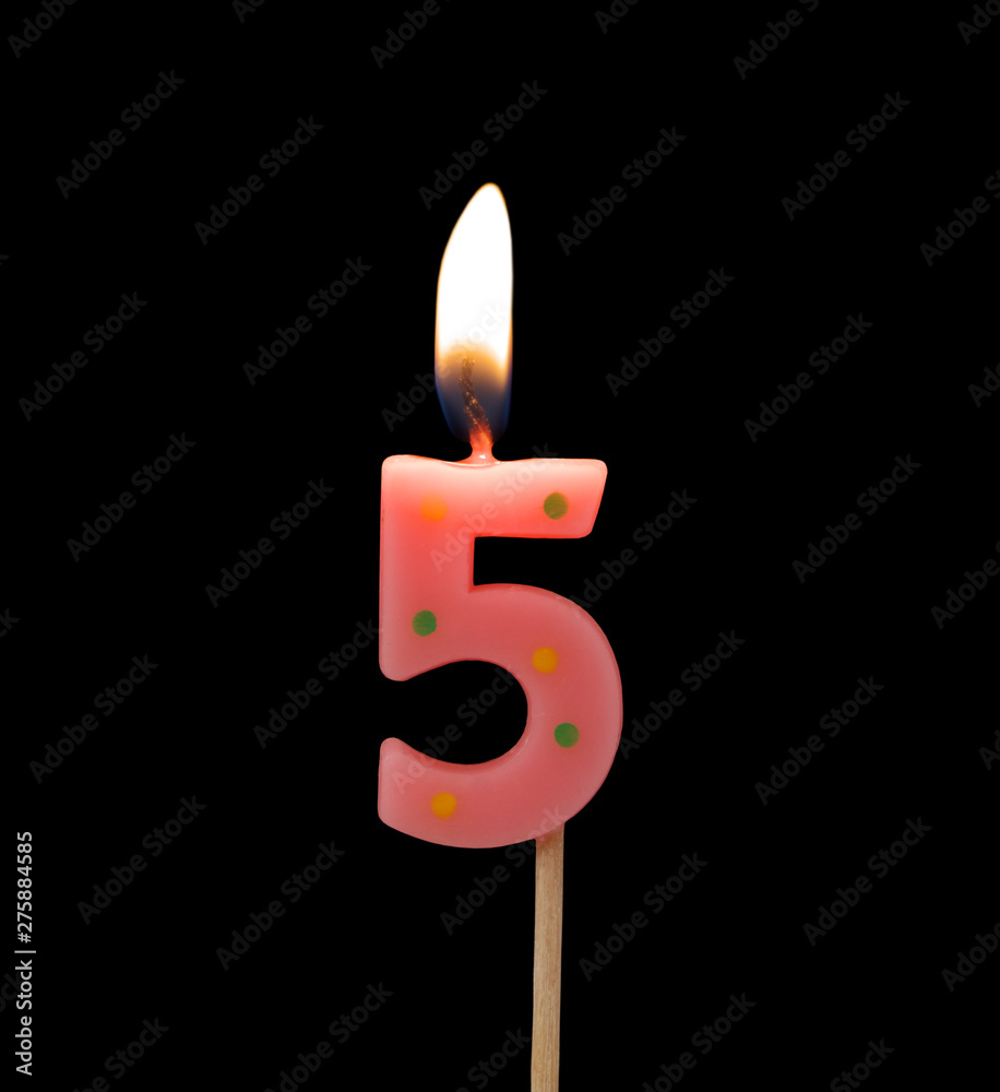 5th Birthday Candle