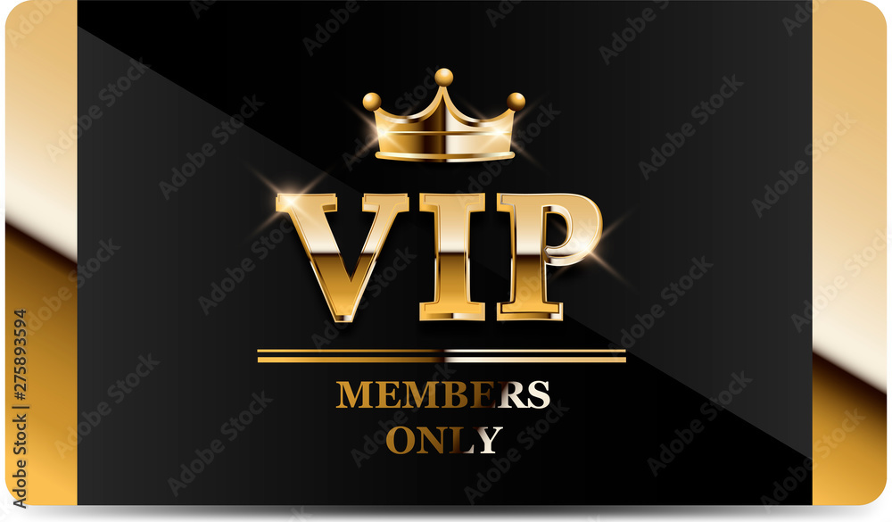 Premium VIP card with gold elements and crown Stock Vector | Adobe Stock