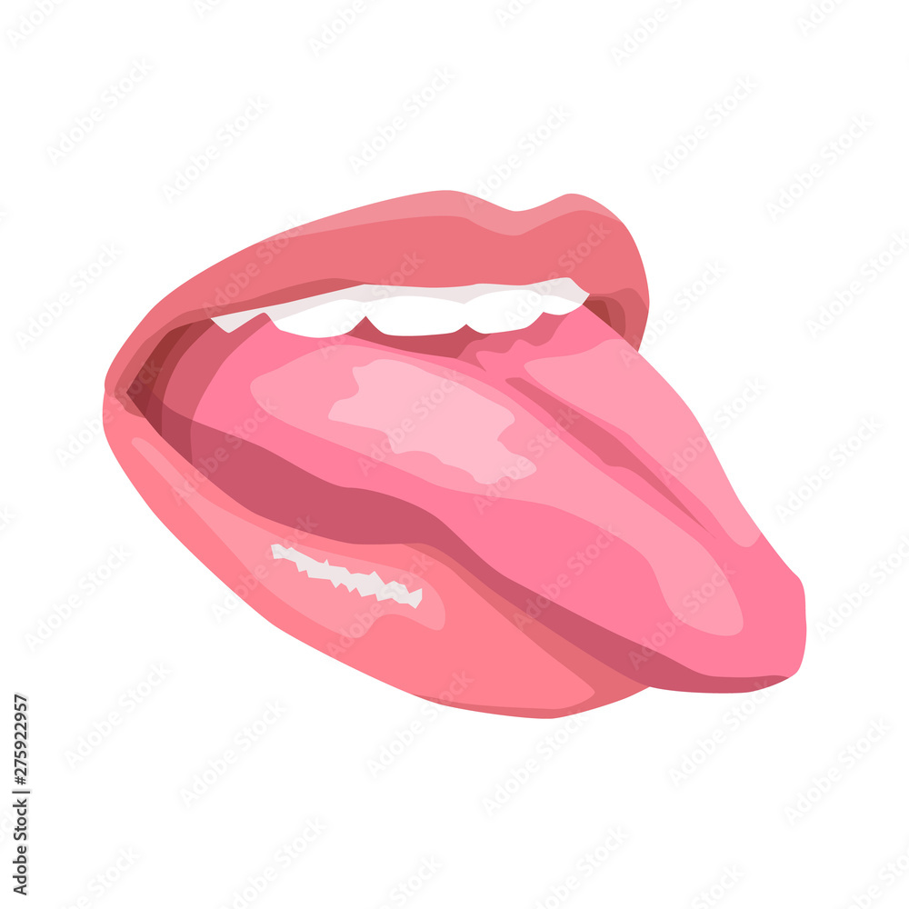 Vecteur Stock Sexy Lips Open Mouth With Tongueattractive Female Mouth Print For T Shirt Or
