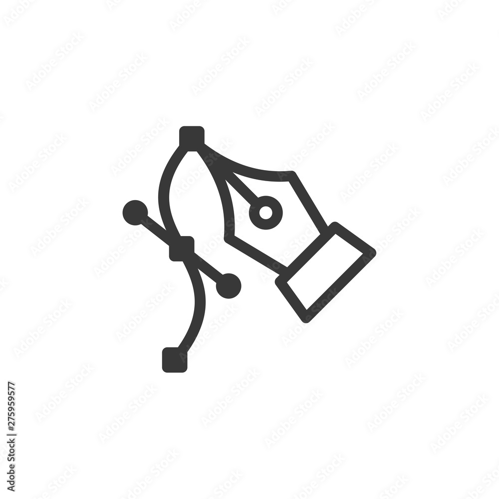 Pen tool cursor icon symbol template black color editable. Simple logo ...
