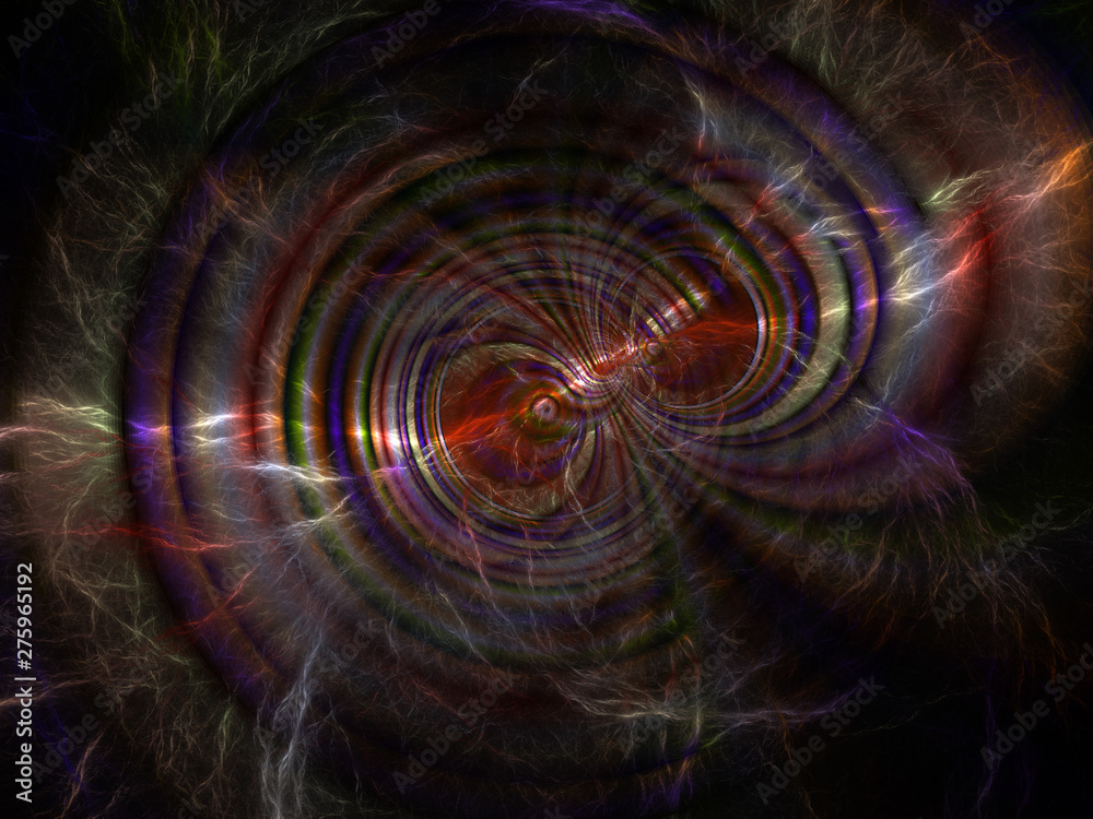 3d illustration - optical effect, diffraction of light. Nerves, light ...