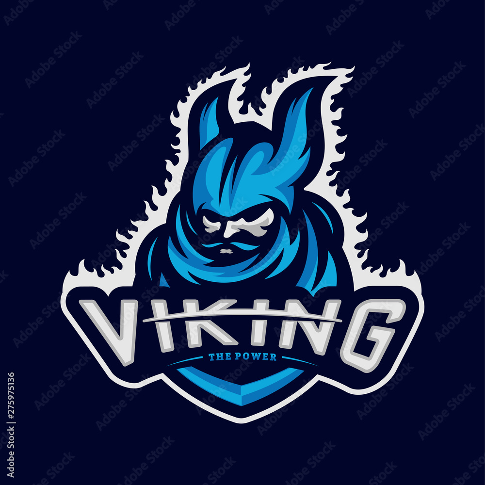Viking eSports Logo Design Vector. Viking Mascot Gaming Logo Concepts ...