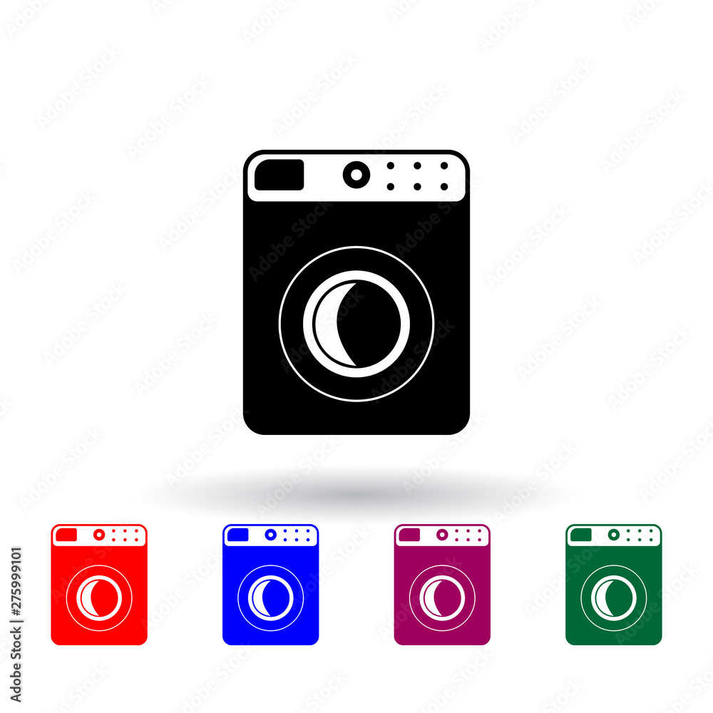 washing machine multi color icon. Elements of technology set. Simple ...