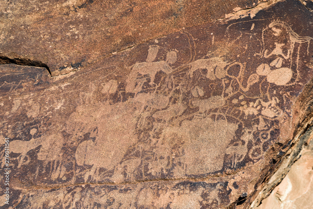 6000 year old stone age rock carvings showing a map of the location of ...