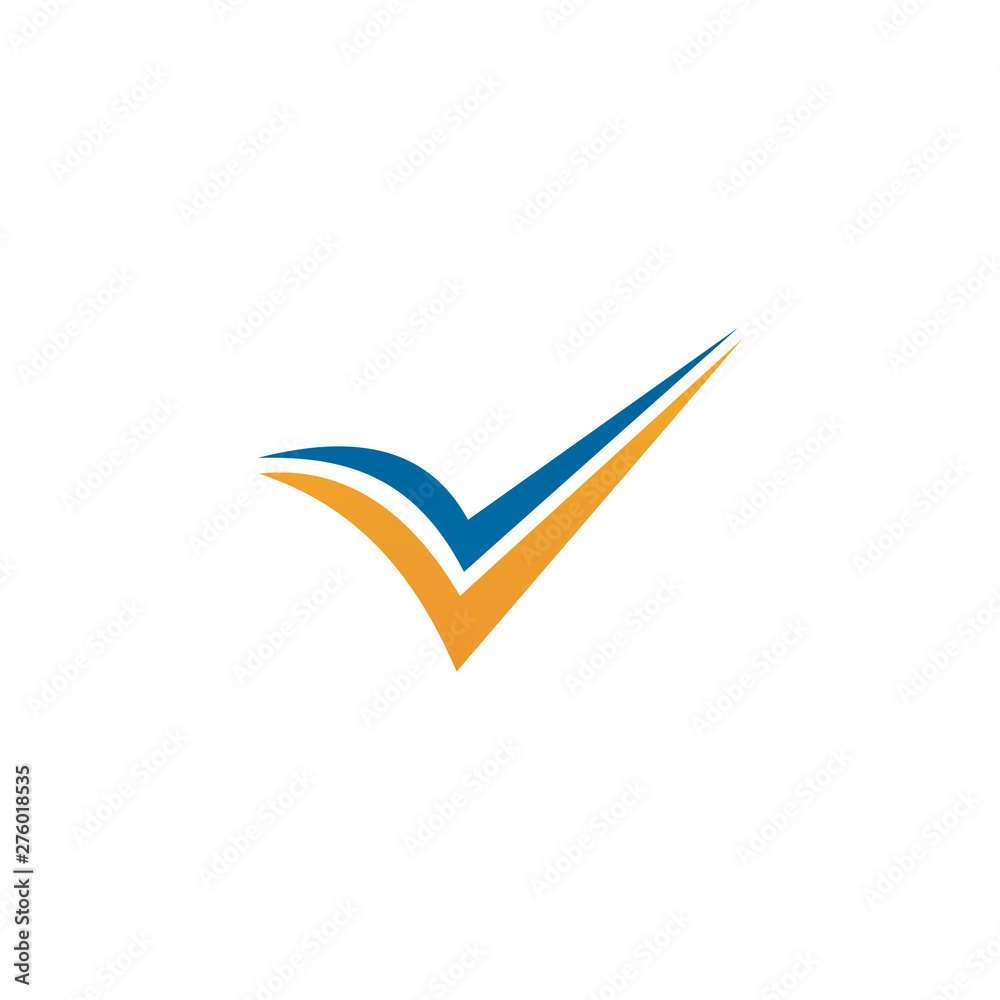 Check mark logo design vector template Stock Vector | Adobe Stock