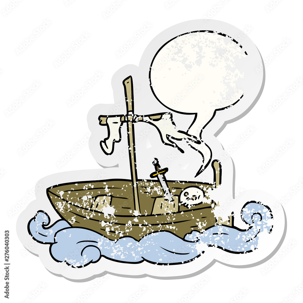 Cartoon Old Boat