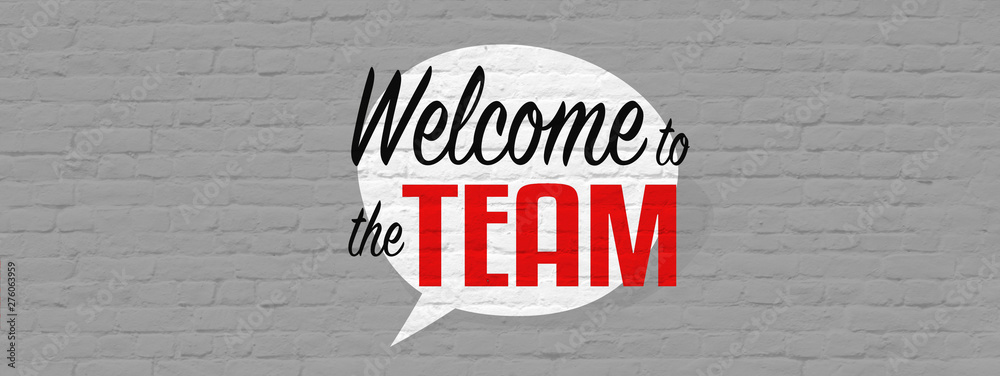 Welcome to the team Stock Illustration | Adobe Stock